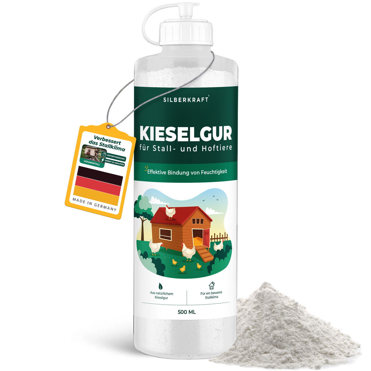 Kieselgur für Hühner & Hoftiere — Silberkraft