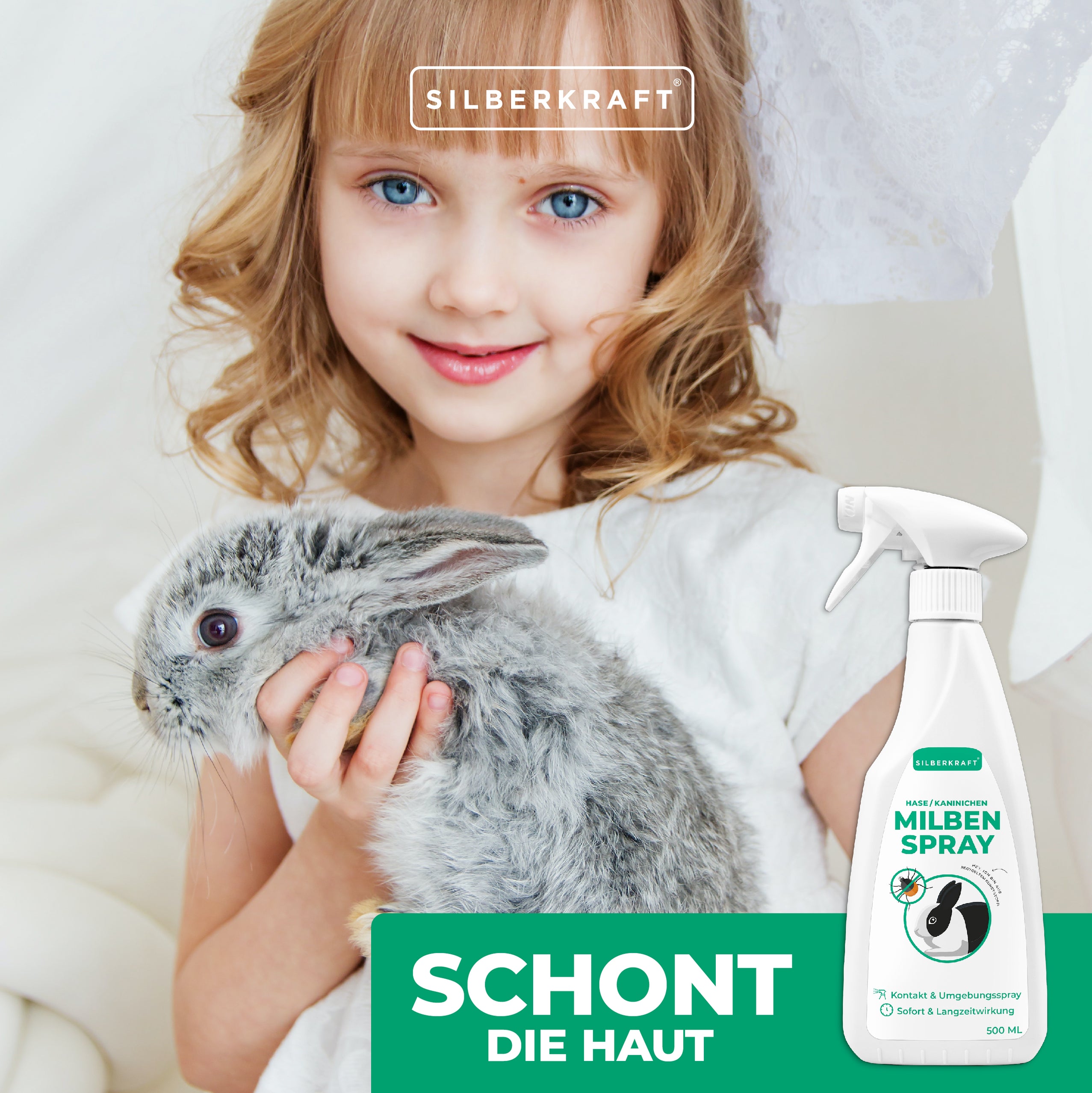 Milbenspray Hase/Kaninchen - Milben bekämpfen mit SILBERKRAFT — Silberkraft