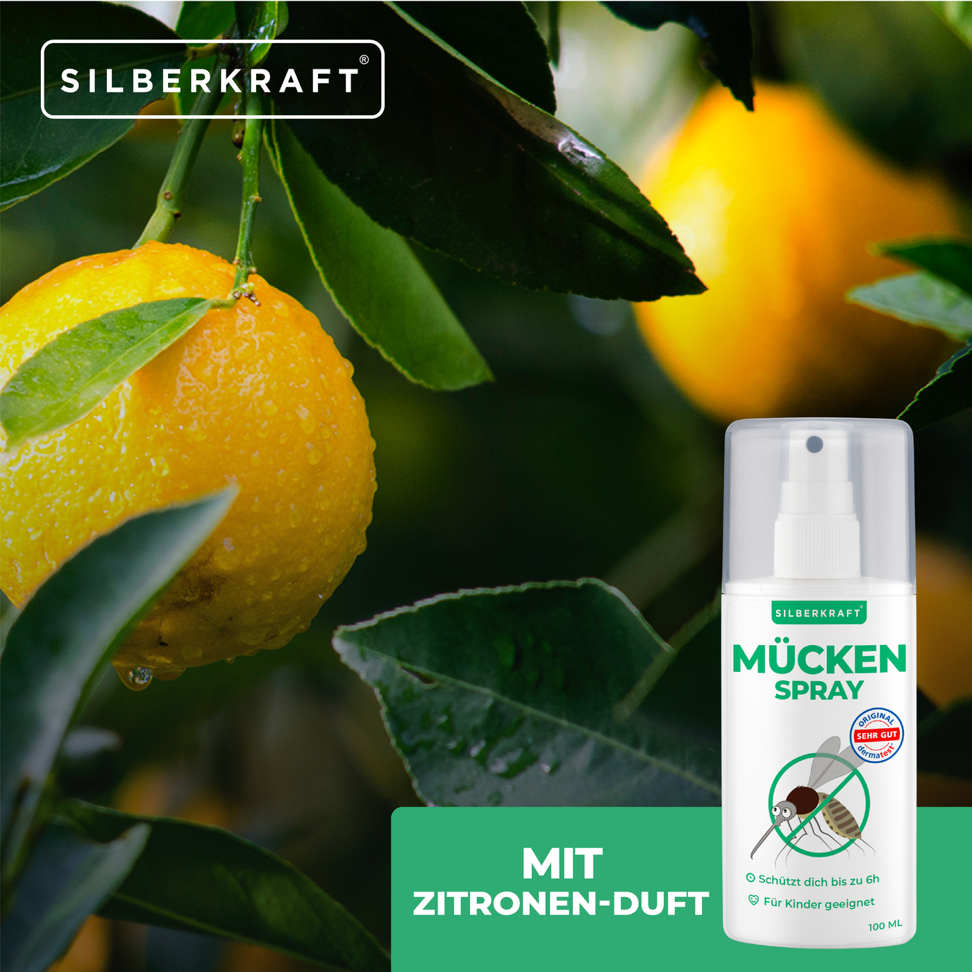 Mückenspray 100ml - Effektive Abwehr von Mücken und Moskitos — Silberkraft